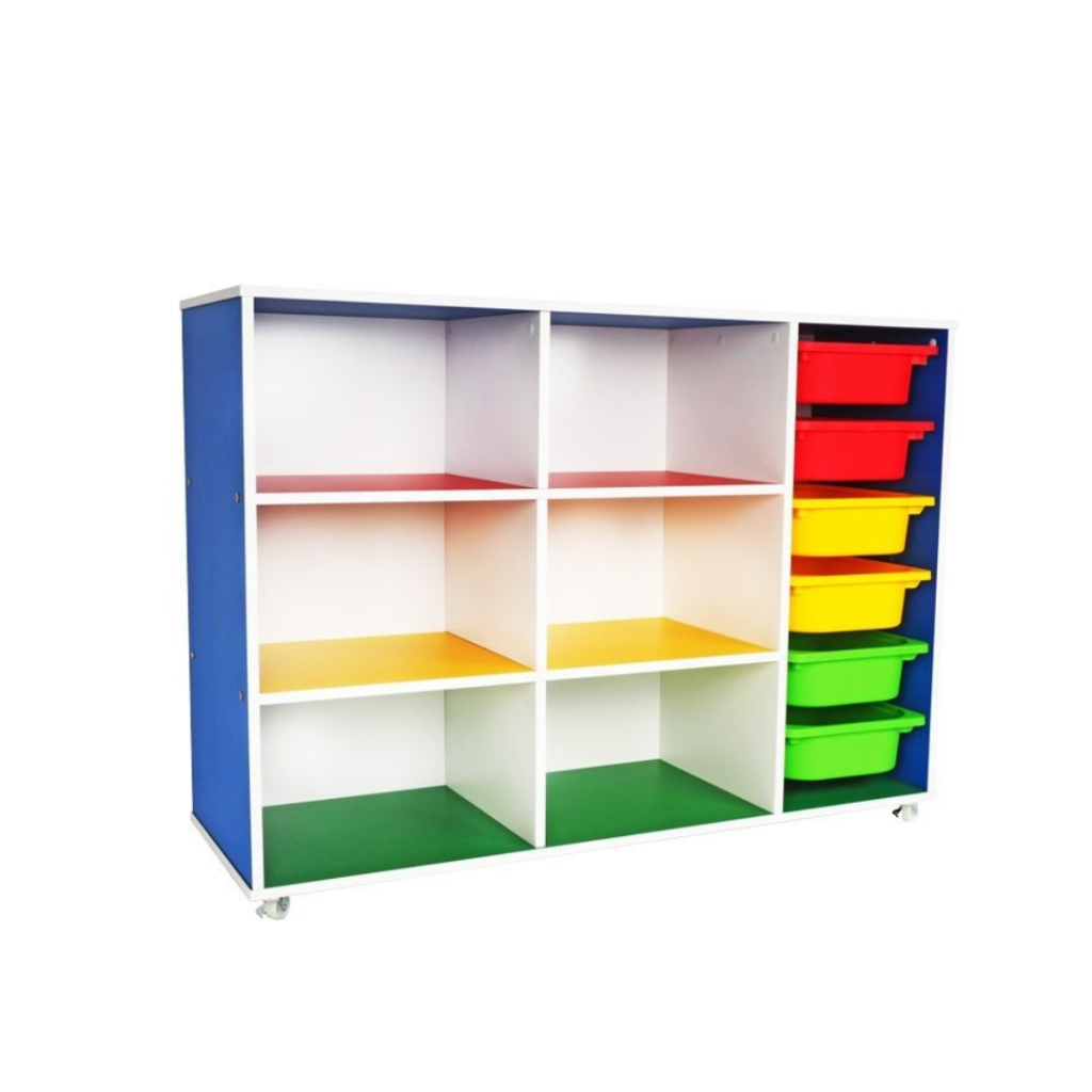 Multi-Coloured Manipulatives Storage Shelf - AKiddy.com